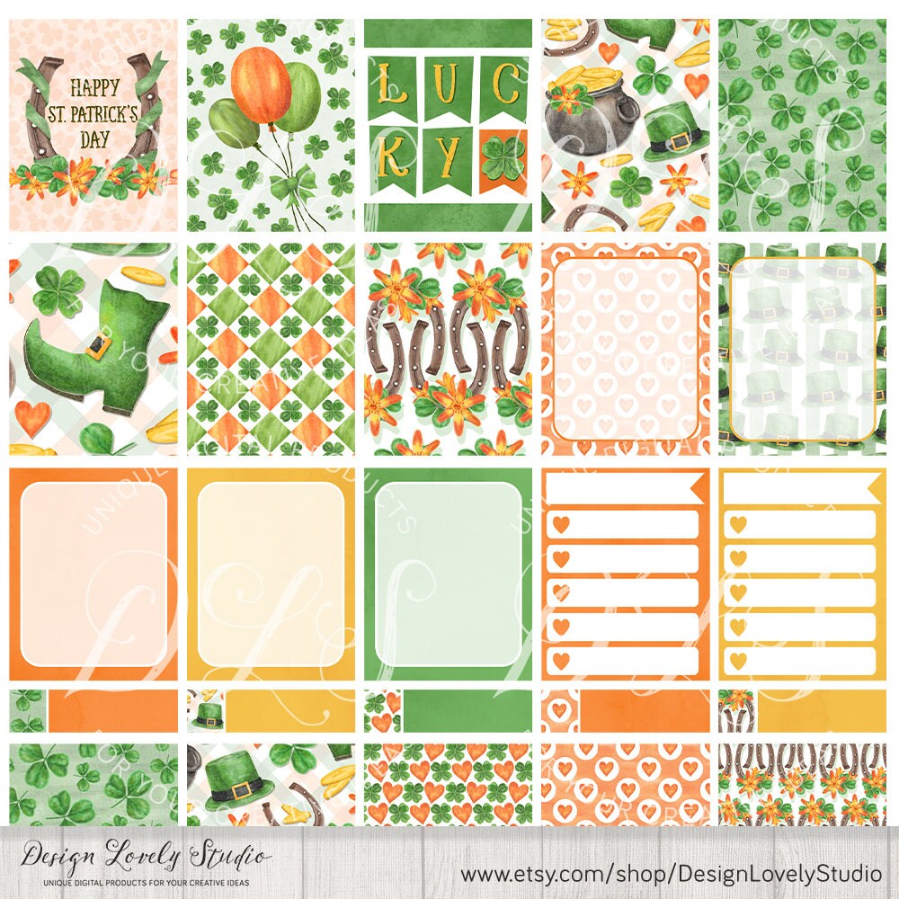 St Patricks Day Planner Stickers St Patricks Day Weekly Kit | Etsy