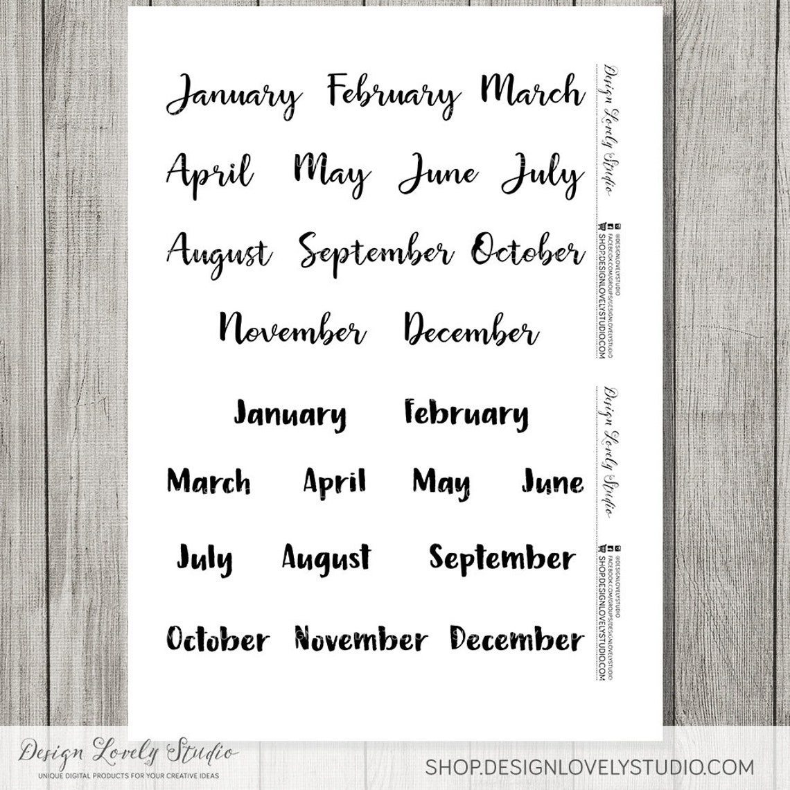 Printable NOTES PAGE Stickers Monthly Notes Page for Erin - Etsy