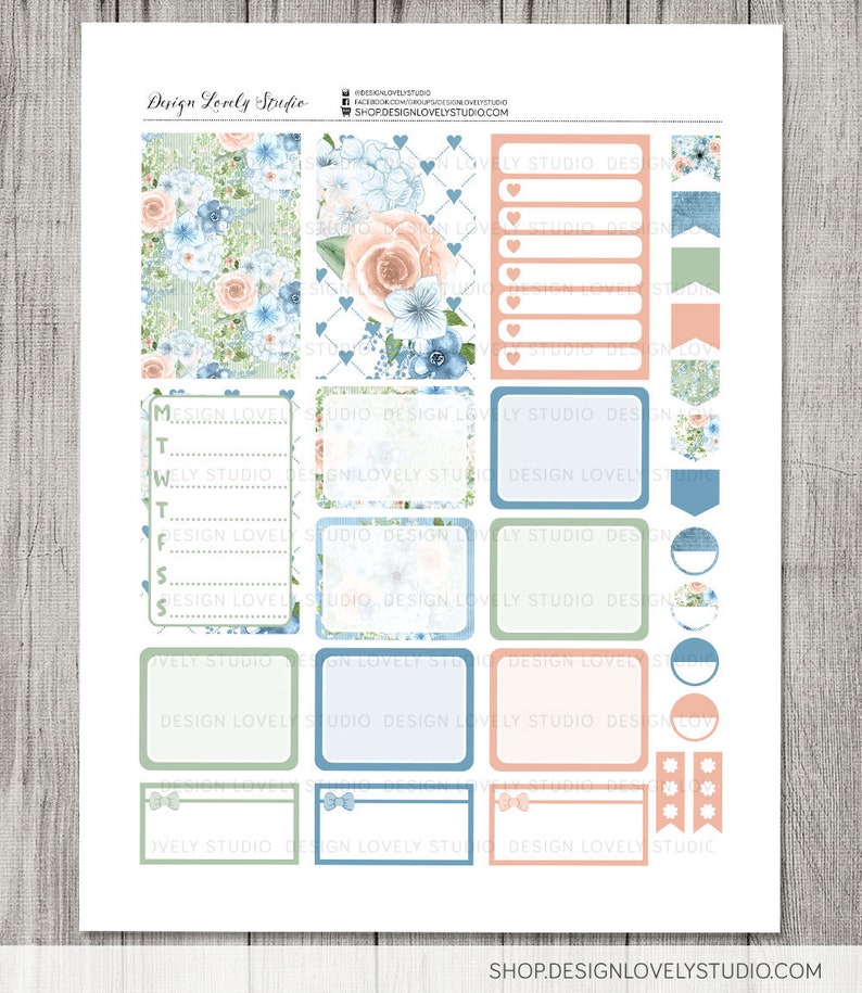 FLORAL Planner Stickers Big Happy Planner Weekly Stickers - Etsy