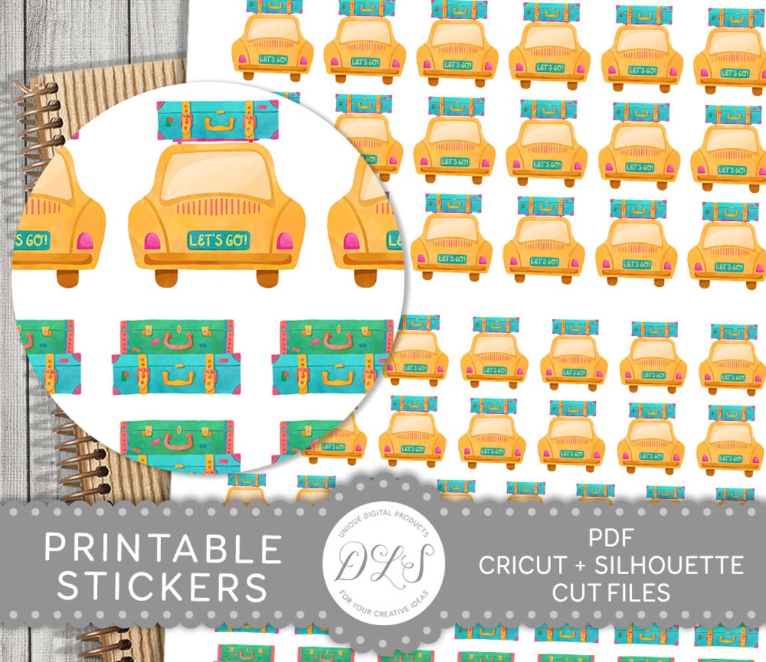 Printable Road Trip Planner Stickers, Travel Planner Stickers, Trip ...