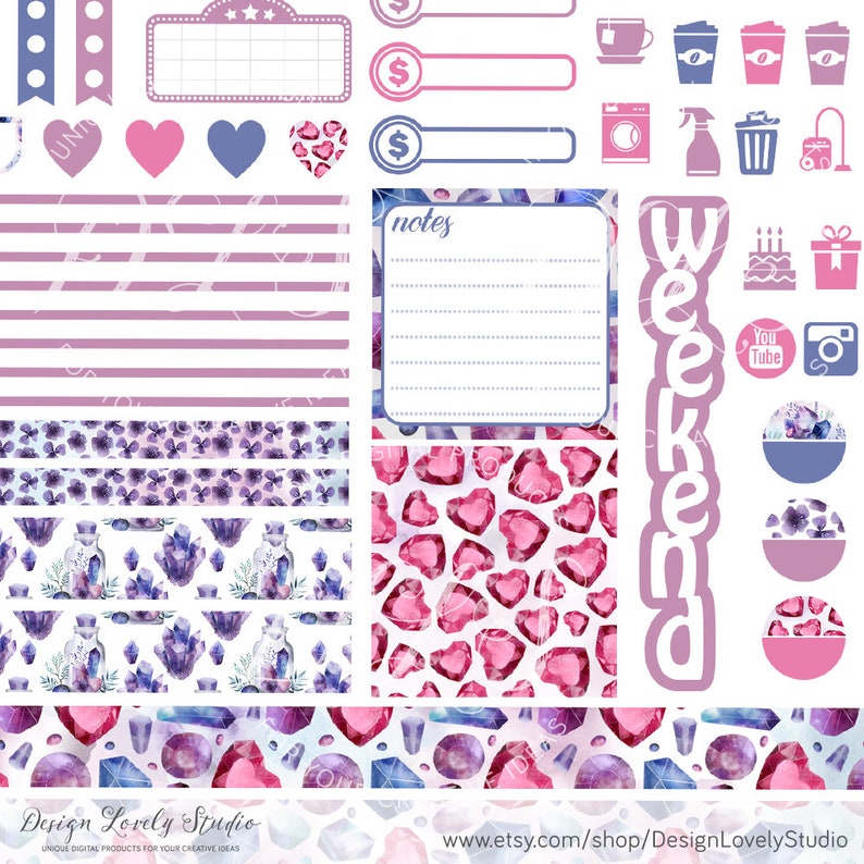 Printable Mini Happy Planner Stickers, Happy Planner Weekly Kit ...