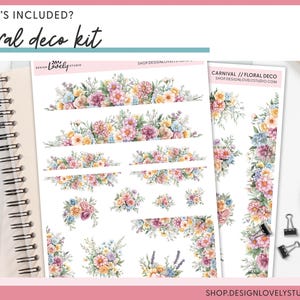 Carnival Printable Planner Stickers Bundle, Monthly, Weekly, and ...