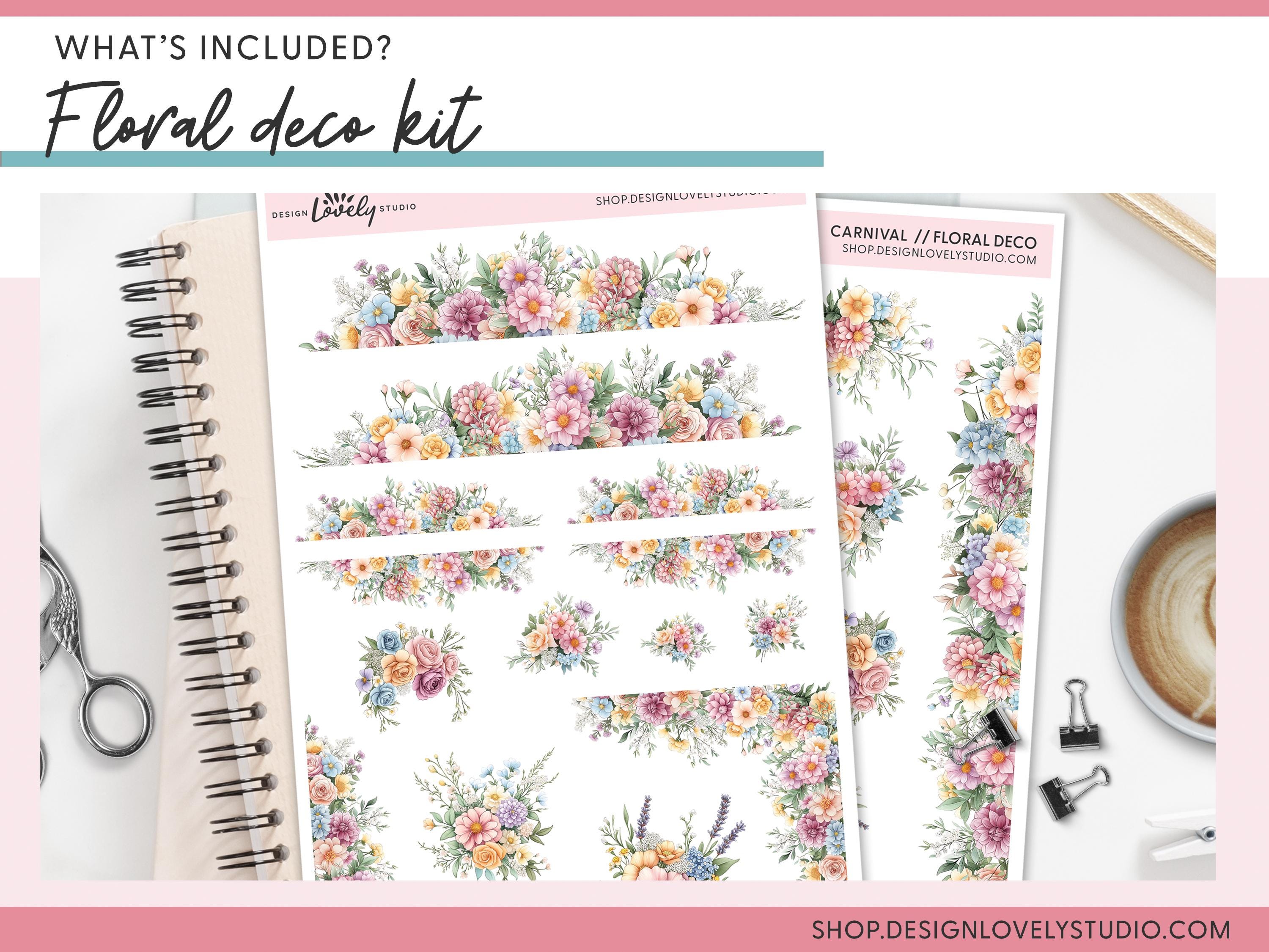 Carnival Printable Planner Stickers Bundle, Monthly, Weekly, and ...