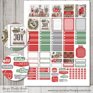 Mini Happy Planner Christmas Stickers Kit, Printable Christmas Planner ...