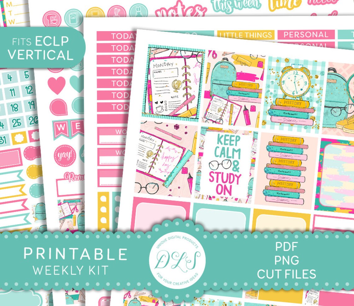 BACK TO SCHOOL Planner Stickers Printable Back to School | Etsy