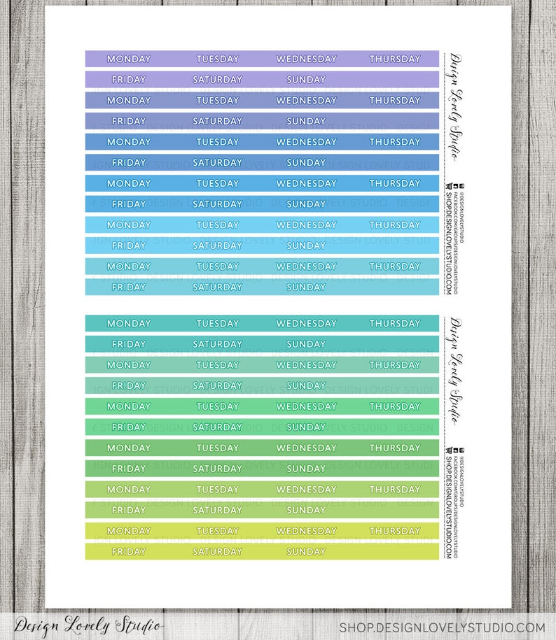 Monday Sunday Planner Stickers Date Cover Stickers Monday to - Etsy