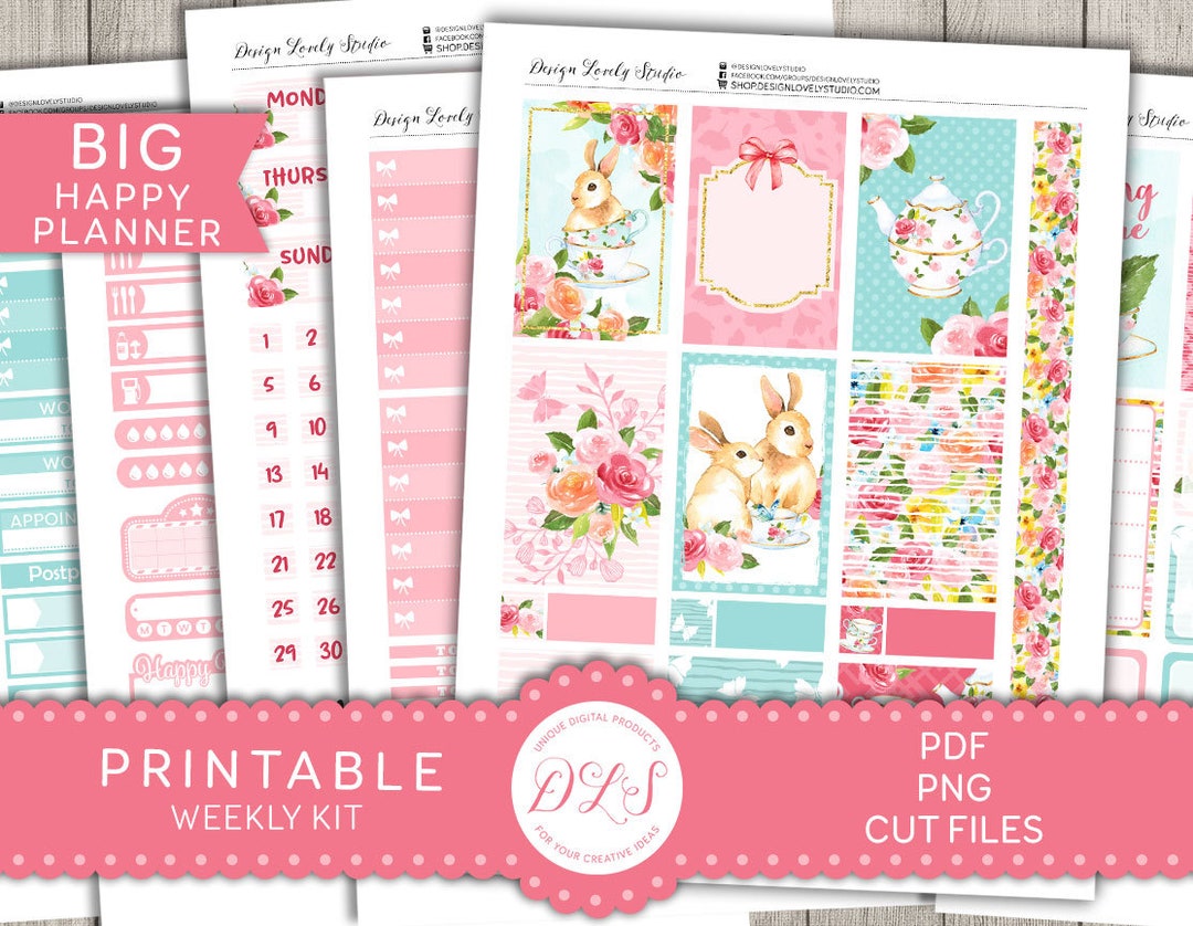 Printable EASTER Planner Stickers, Spring Planner Stickers, Easter ...