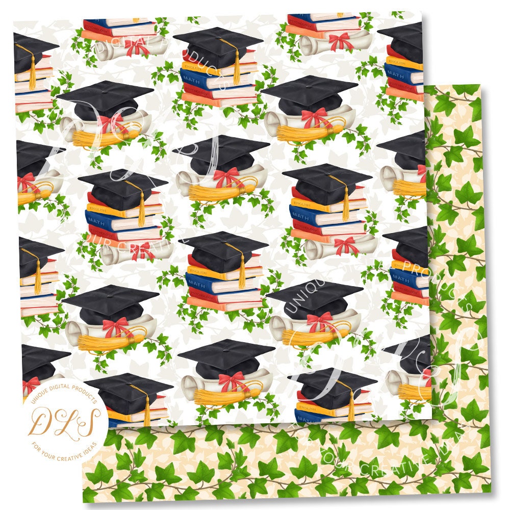 Graduation Digital Paper Graduation Digital Background - Etsy