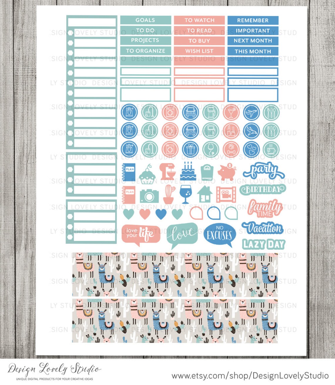 Printable Monthly Stickers ECLP Monthly Printable EC Monthly | Etsy