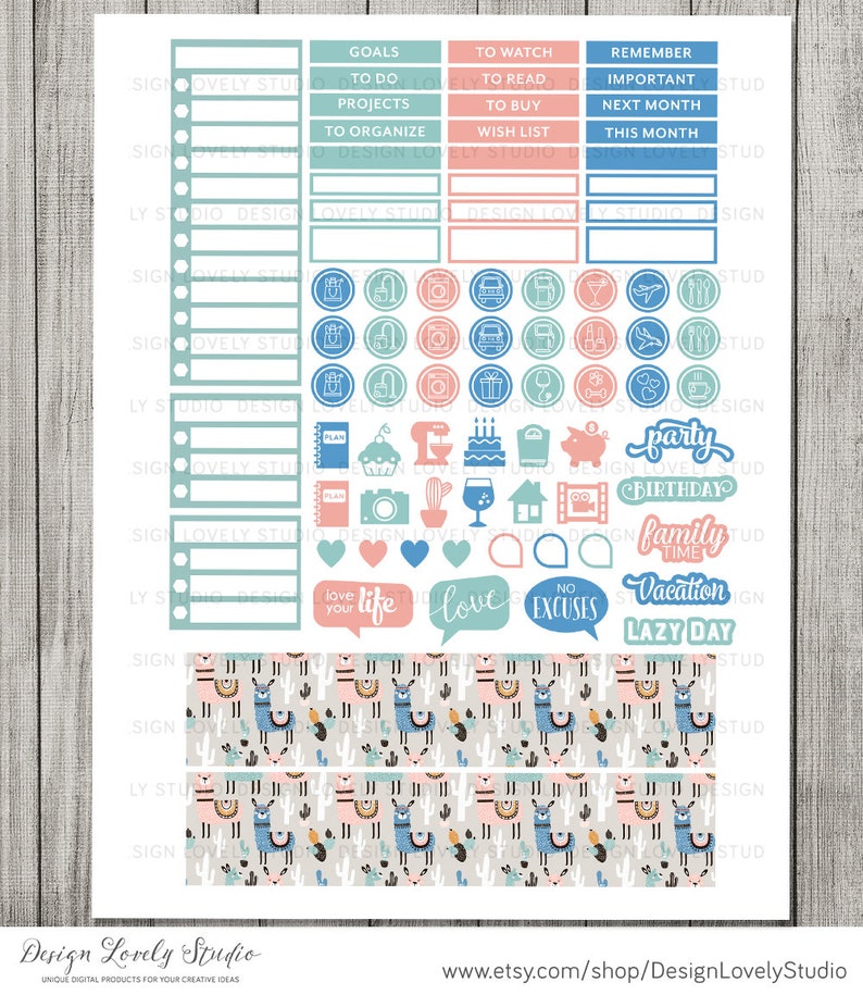 Printable Monthly Stickers ECLP Monthly Printable EC Monthly - Etsy