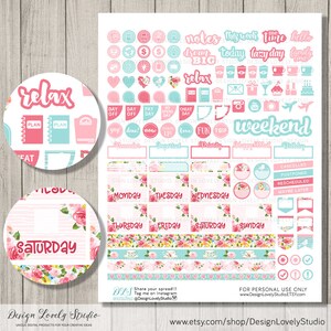 Printable EASTER Planner Stickers, Spring Planner Stickers, Happy ...
