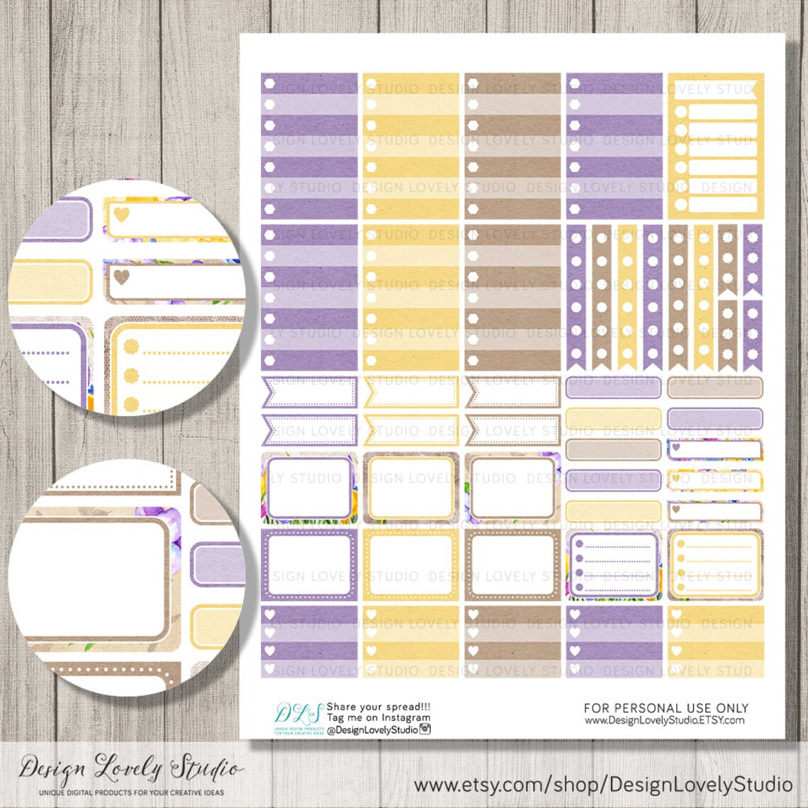Printable FLORAL Planner Stickers Spring Floral Planner | Etsy
