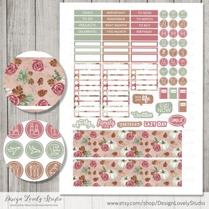 Happy Planner November Monthly Kit, Printable November Stickers Kit ...