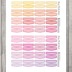 Printable HEADER Planner Stickers, Multicolor Header Planner Stickers ...