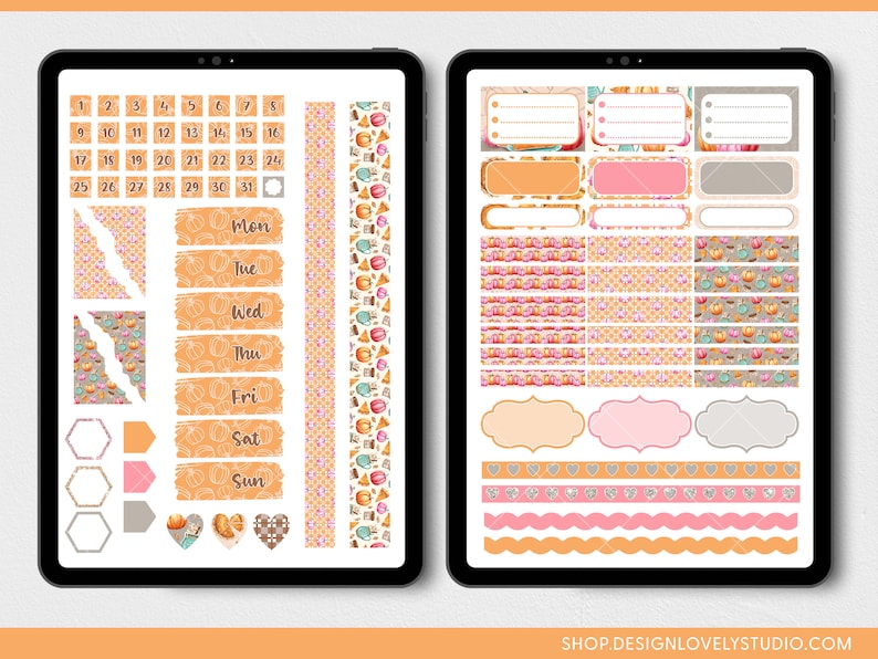 Goodnotes Stickers Fall Digital Planner Stickers October - Etsy
