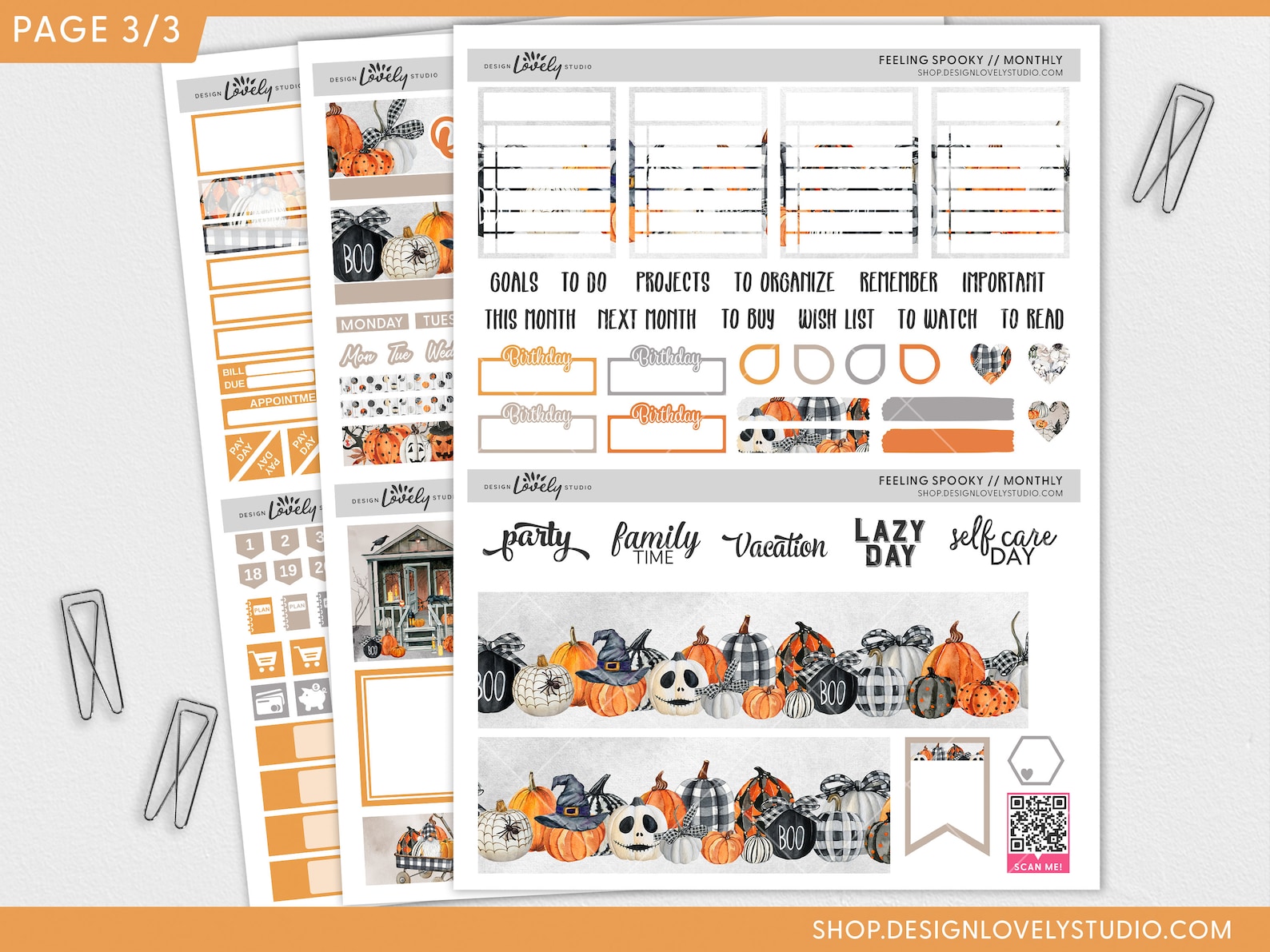 October Planner Stickers Happy Planner Monthly Sticker Kit - Etsy