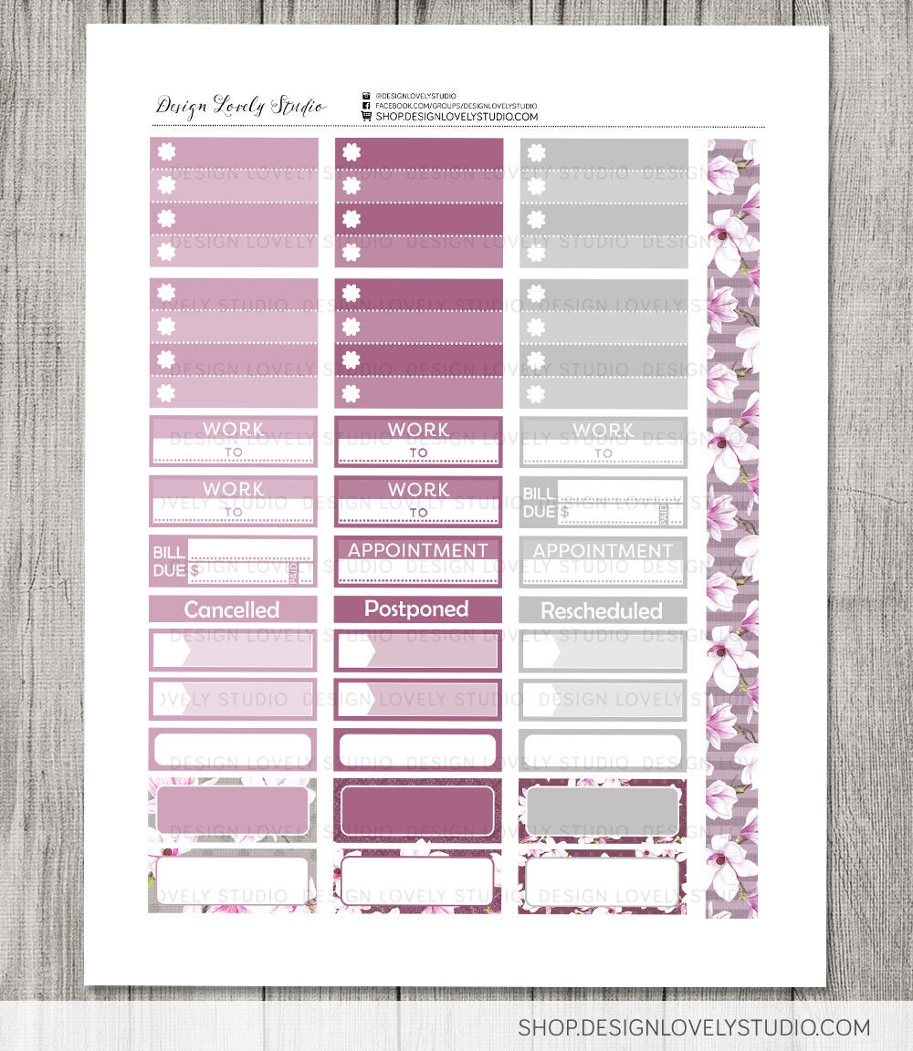 Big Happy Planner Printable Stickers Weekly Planner Stickers - Etsy