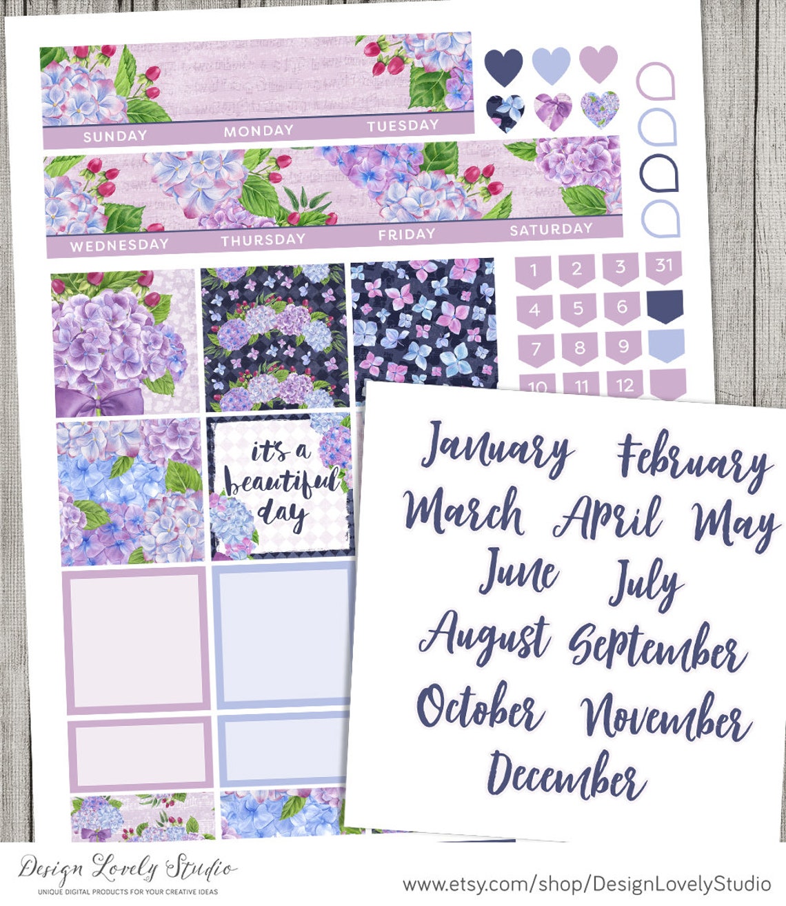 Happy Planner Monthly Sticker Kit Floral Planner Stickers - Etsy
