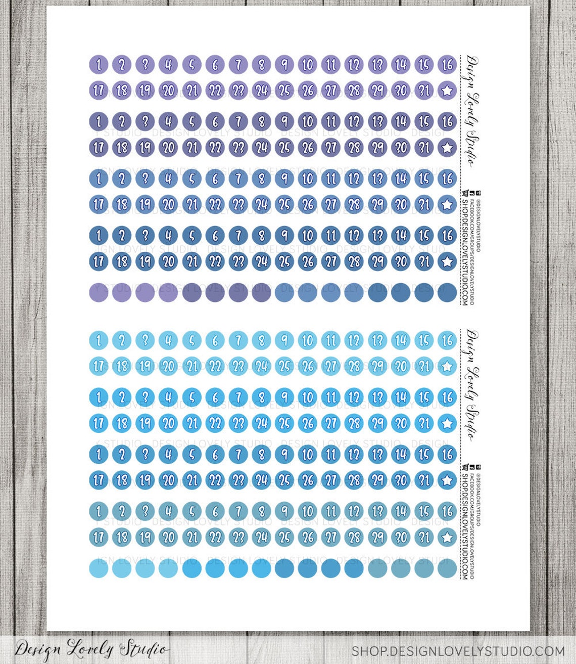 Printable DATE DOT Planner Stickers Printable Date Cover | Etsy