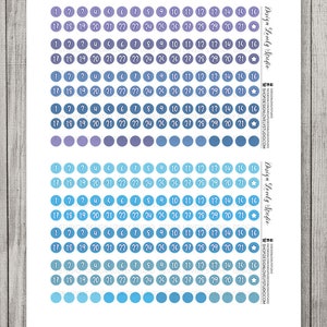 Printable DATE DOT Planner Stickers, Printable Date Cover Stickers ...