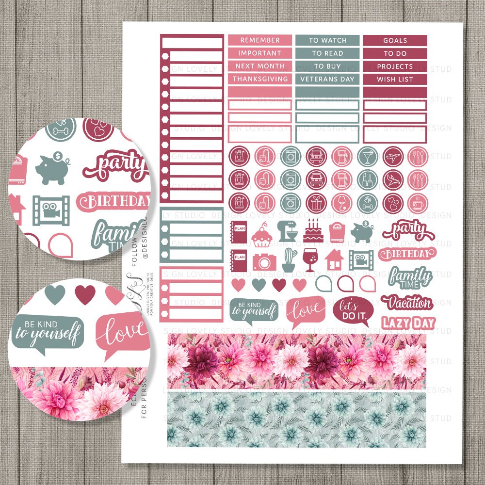 NOVEMBER Planner Monthly View Stickers for Erin Condren LP | Etsy