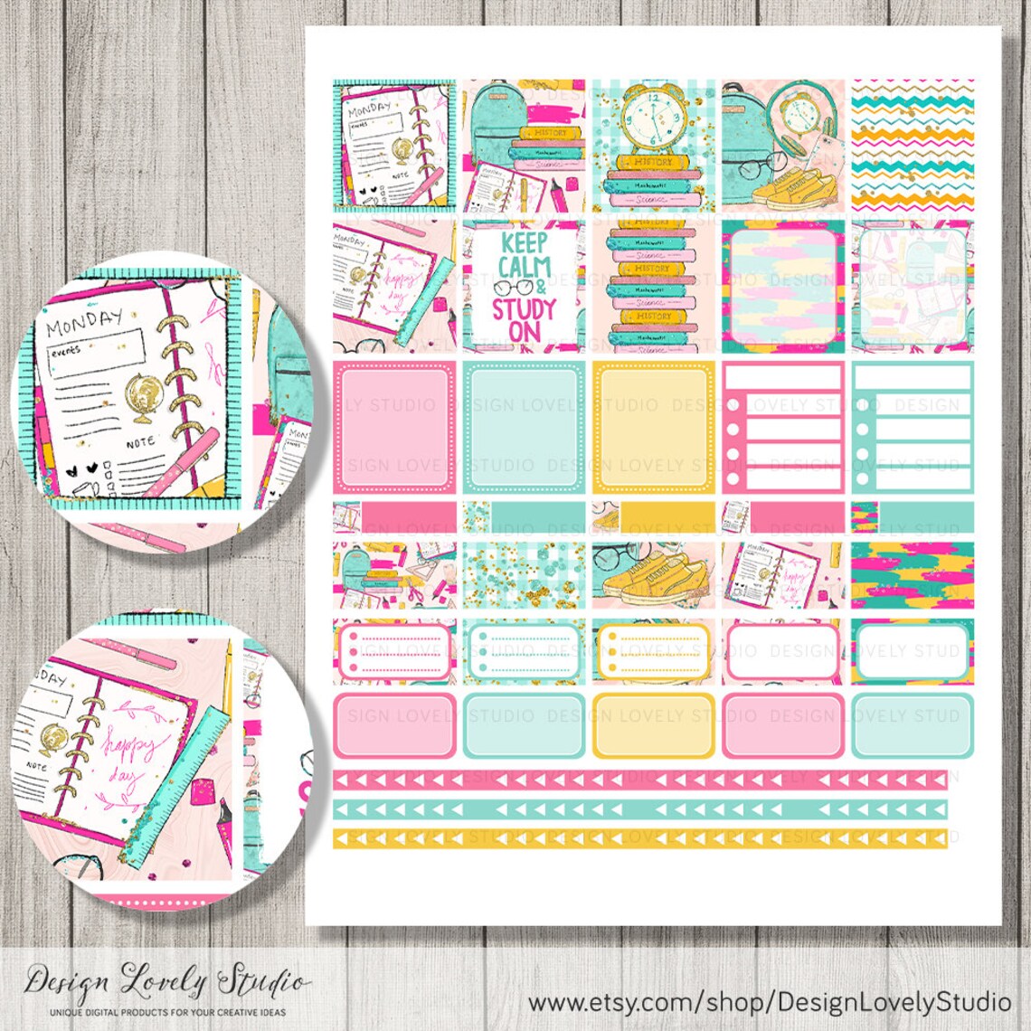 Printable BACK TO SCHOOL Planner Stickers Back to School | Etsy