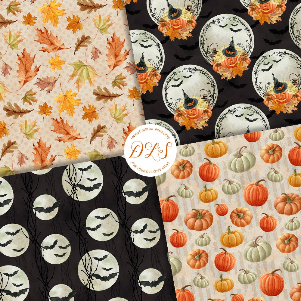 HALLOWEEN Digital Paper Pack: trick or Treat Fall - Etsy