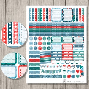Christmas Planner Stickers Weekly Kit Fits Erin Condren VERTICAL ...