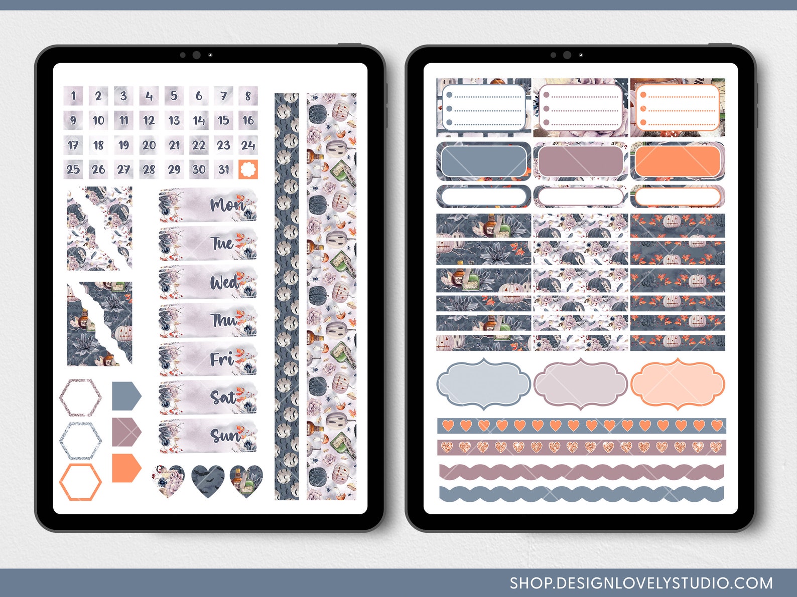 Halloween Digital Stickers Goodnotes Stickers Digital - Etsy