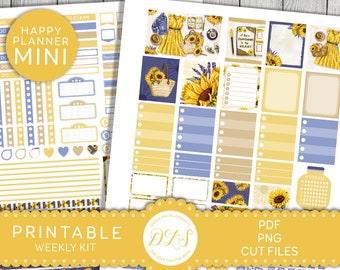 Sunflower Stickers Journal and Planner Stickers Sunflowers - Etsy