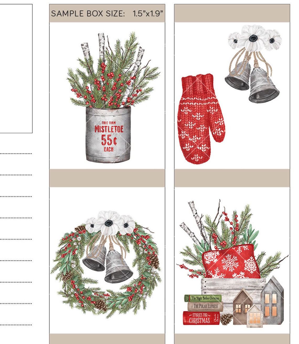 Printable Christmas Planner Stickers Christmas Scrapbook | Etsy