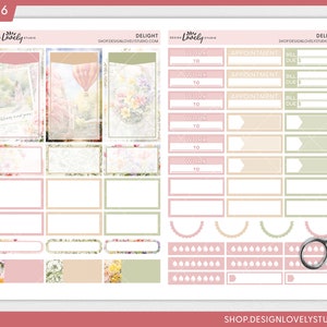 Printable Floral Planner Stickers, Spring Stickers, Floral Weekly Kit ...