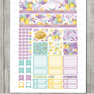 Erin Condren Monthly Planner Stickers, Monthly Planner Printable, Lemon ...