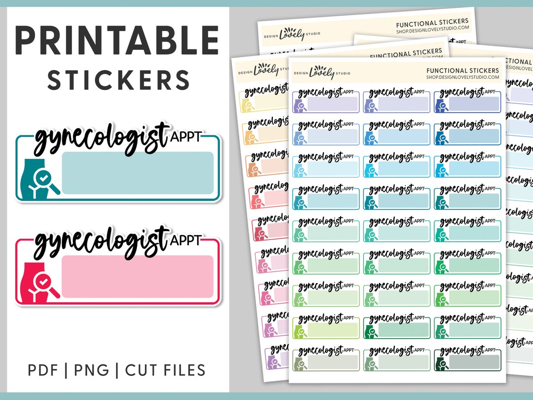 Gynecologist Planner Stickers, Gynecologist Appointment Reminder ...