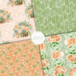 Floral Digital Paper, Spring Digital Paper Pack, Spring Digital ...
