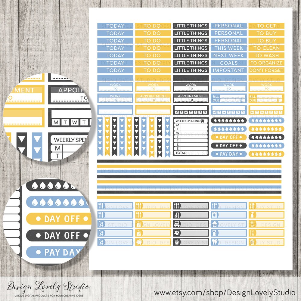 Printable BACK TO SCHOOL Planner Stickers Back to School | Etsy