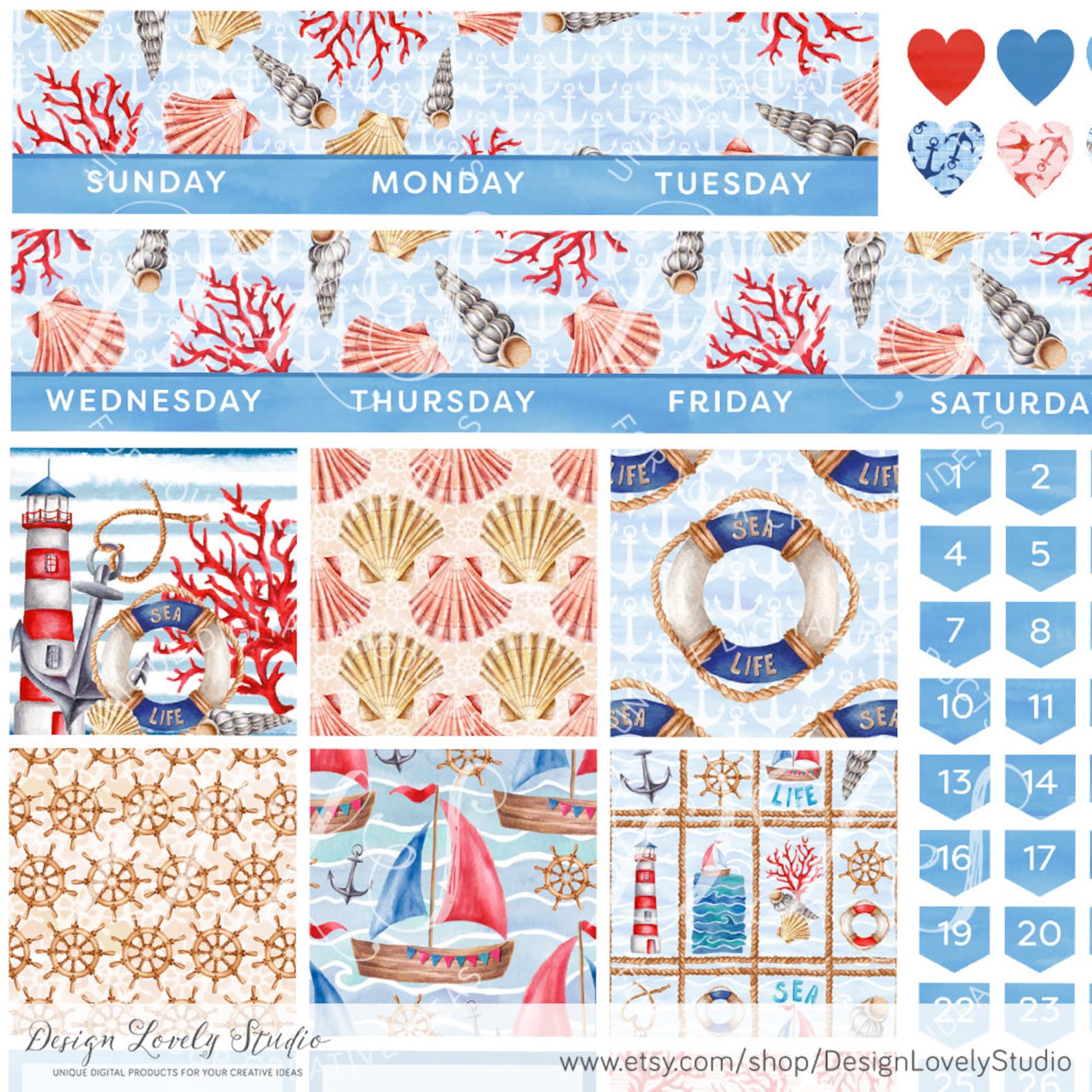 Big Happy Planner Monthly Stickers Kit, Printable Monthly Planner ...