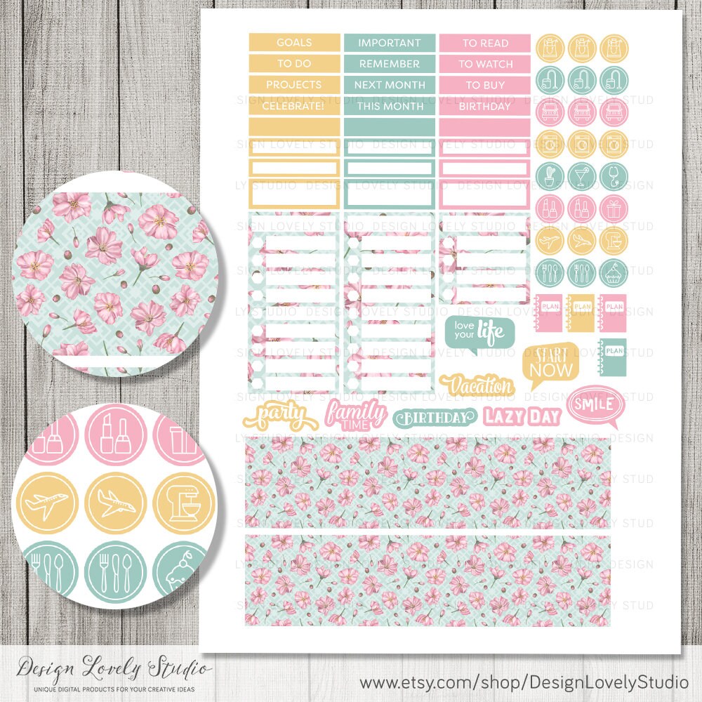 Happy Planner APRIL Monthly Kit Printable Pastel Easter | Etsy