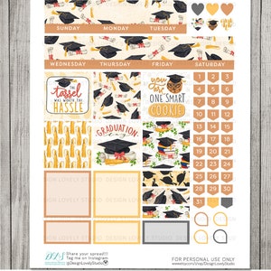 Graduation Planner Stickers Kit, Big Happy Planner Monthly Kit ...