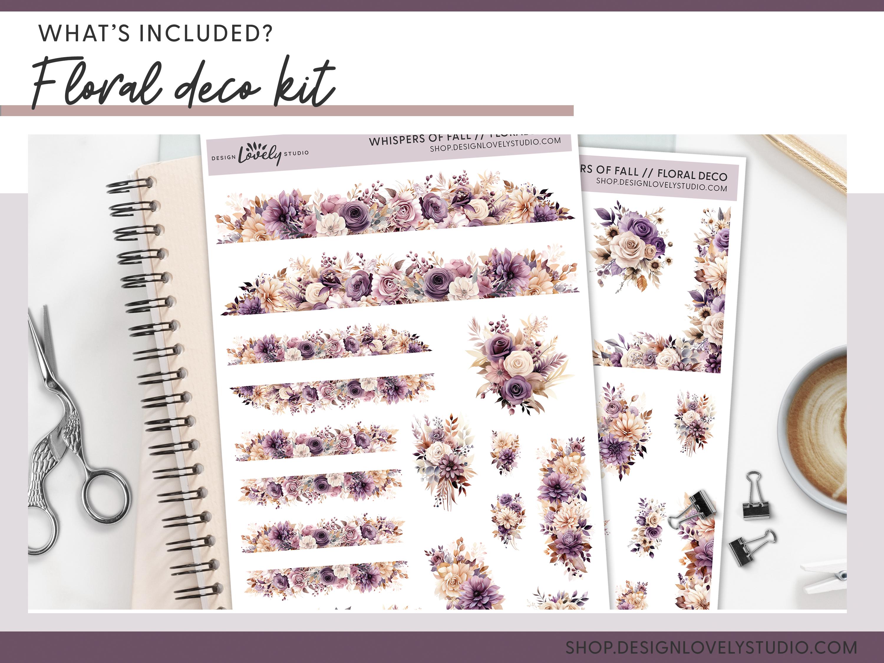 Printable Fall Planner Stickers Bundle, Autumn Monthly Stickers, Weekly ...