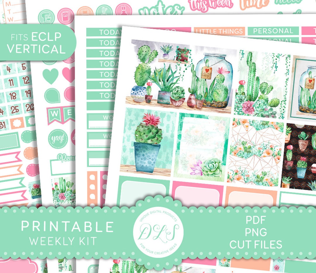 PLANT LADY Printable Planner Stickers, Urban Jungle Stickers Kit ...