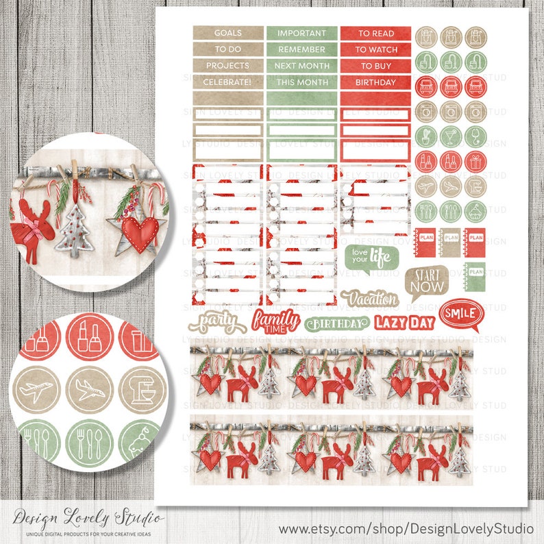 DECEMBER Planner Monthly Kit Happy Planner December Planner - Etsy