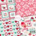 Valentine's Day Digital Paper Pack, Valentine's Day Digital Backdrop ...