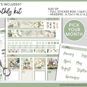 Printable Floral Planner Stickers Bundle for Happy Planner, Spring ...