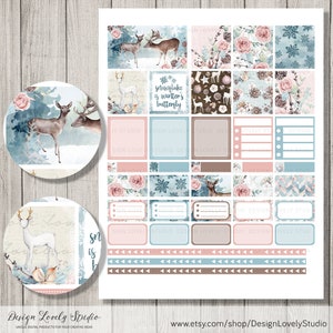 WINTER Planner Stickers, Printable Weekly Stickers Kit, January Weekly ...