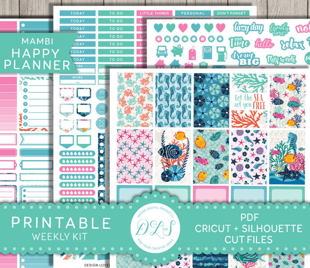 Summer Planner Stickers, Happy Planner Weekly Kit, Happy Planner Summer ...