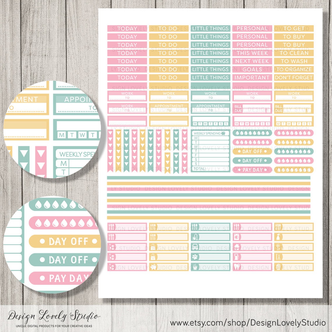 Printable EASTER Planner Stickers Kit Bunny Easter Planner - Etsy