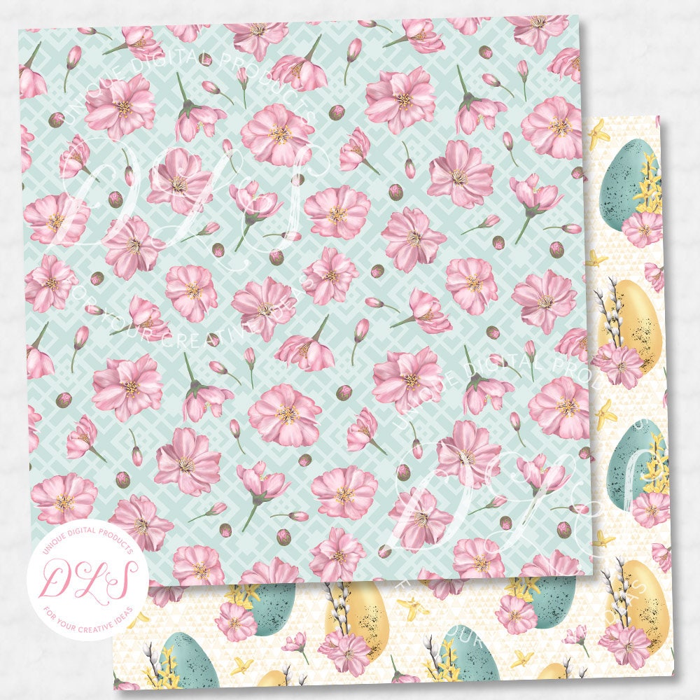 Easter Digital Paper Pack, Easter Digital Background, Bunny Digital ...
