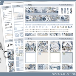 Printable January Monthly Sticker Kit, New Year Planner Stickers ...