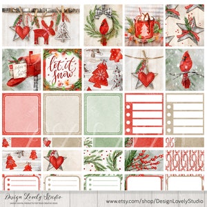 CHRISTMAS Planner Stickers Kit, Printable Weekly Kit, Fits Erin Condren ...